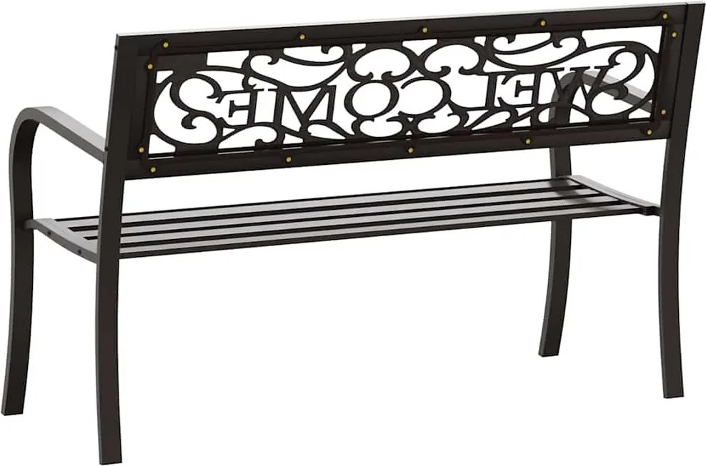 Zahradní lavice 125 cm ocel černá 317133