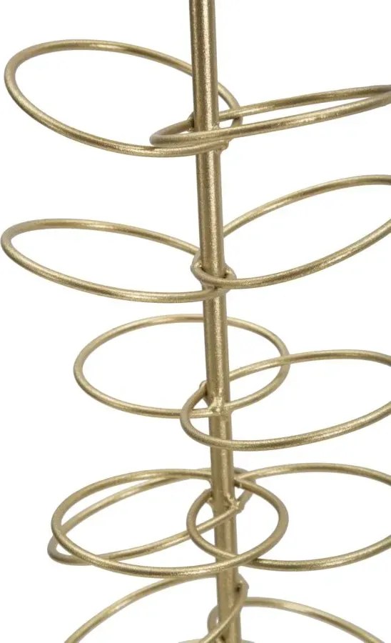 Kovový svícen Rings 46 cm zlatý/mramor