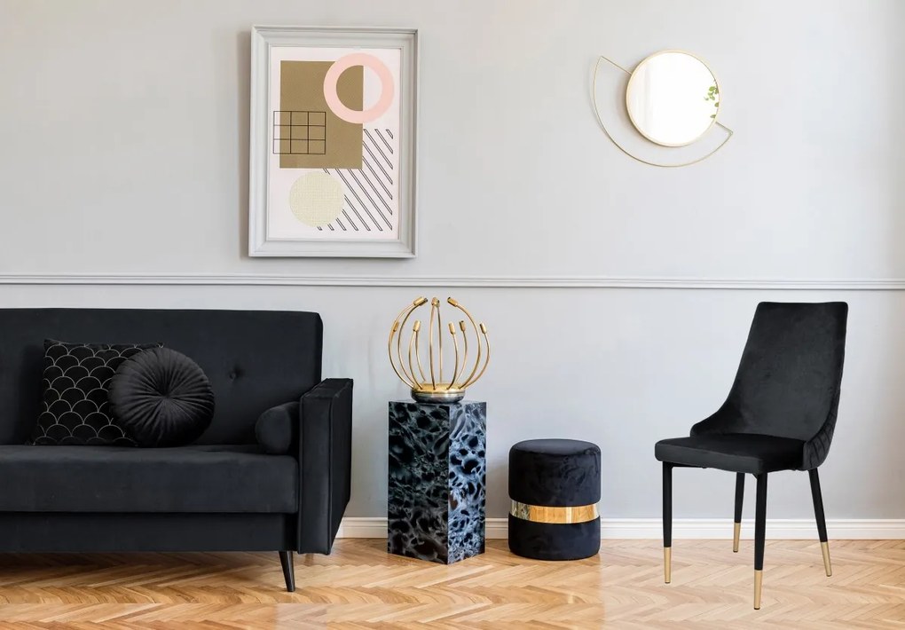 Čalouněná designová židle ForChair V černá