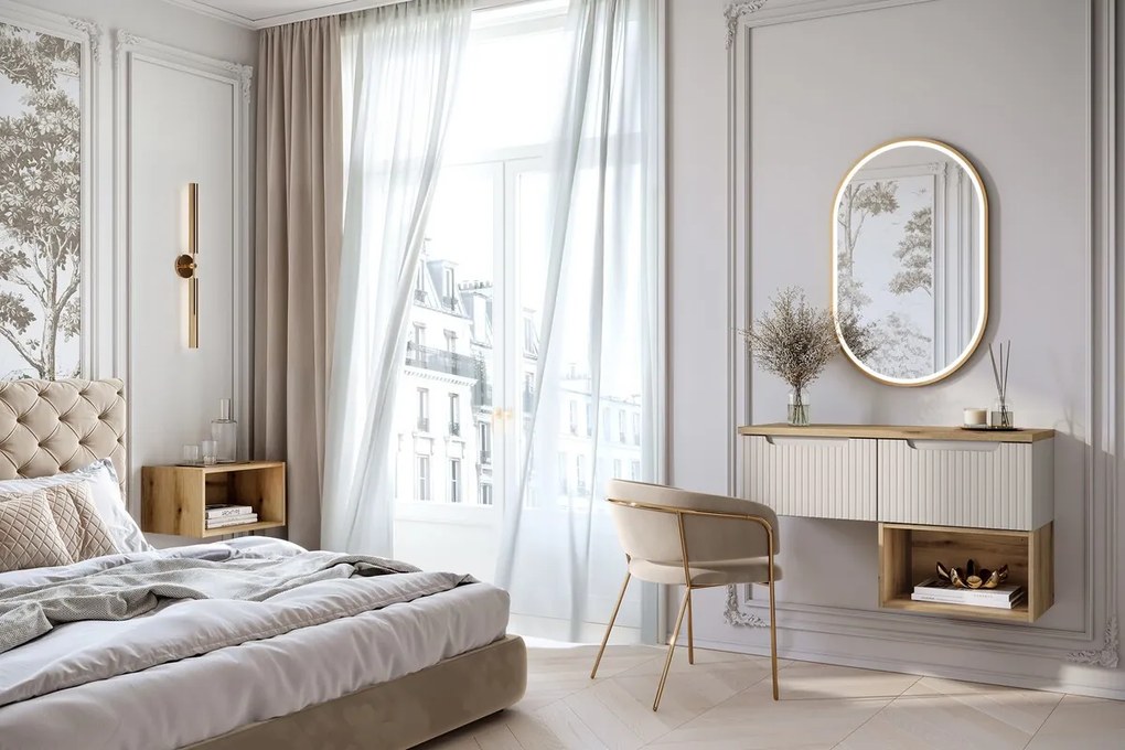 Koupelnová sestava Nova Cashmere Sky I se zápustným umyvadlem a skříňkami 50 cm kašmírová