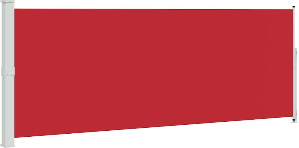Zatahovací boční markýza 180 x 500 cm červená 313410