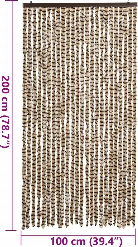 vidaXL Závěs proti hmyzu 100 x 200 cm žinylka [377336] Barva: Šedá