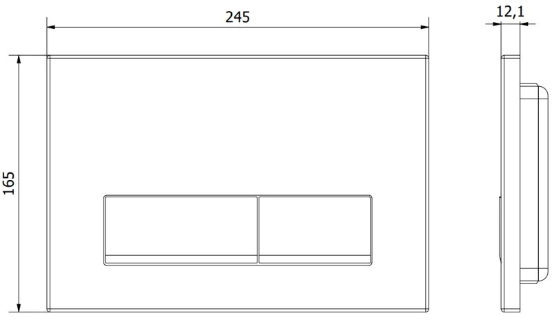 Mexen Fenix 12, splachovací tlačítko pro Mexen modul, růžové zlato, 601205