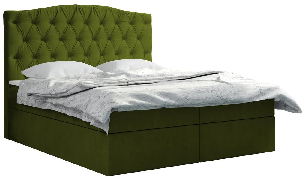 Eka Kontinentální čalouněná postel Exclusive - Fresh (180x200 cm) Barva látky - Fresh: Tmavě šedá (17)