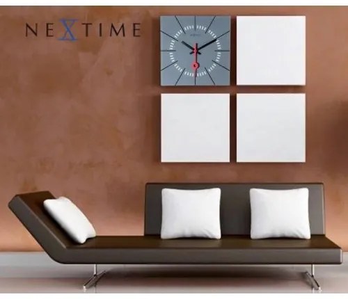 Designové nástěnné hodiny 8636gs Nextime Stazione 35cm