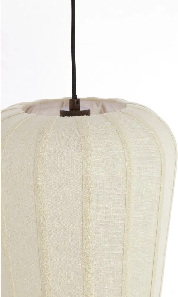 Bílé závěsné svítidlo s textilním stínidlem ø 10 cm Bibury – Light & Living