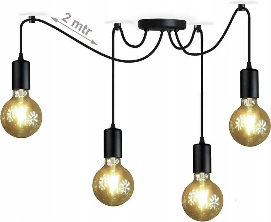 Závěsná stropní lampa Pajak 4 lustry 4xE27 Loft stropní lampy lustry