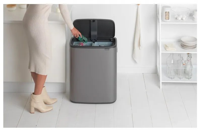 Brabantia Bo Touch Bin 2 x30l platinová 221521