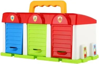TEDDIES Garáž s autíčky / 3 auta / plast / od 3 let