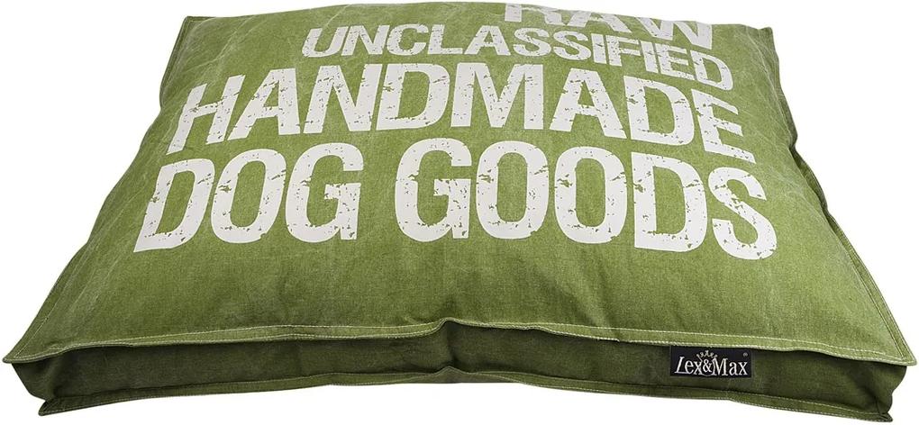 Lex & Max Luxusní potah na pelíšek pro psa Lex & Max Raw 120 x 80 cm | zelený