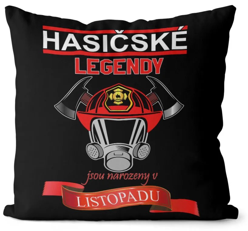 Polštář Hasičské legendy – měsíce (Velikost: 55 x 55 cm, Měsíc: 11 – Listopad)