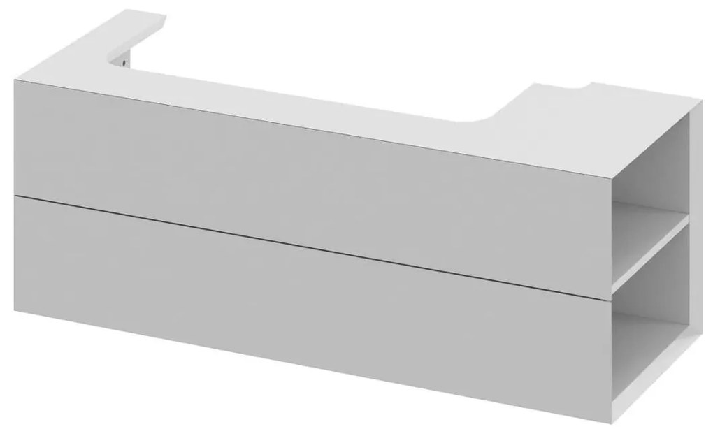 Ravak Lite - Umyvadlová skříňka 120x45x43 cm, 2 zásuvky, Smoke Grey X000001895
