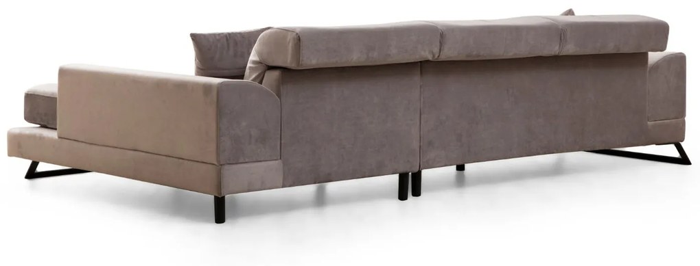 Atelier del Sofa Rohová sedací souprava Frido Right (L3+Chl), Světlá Šedá