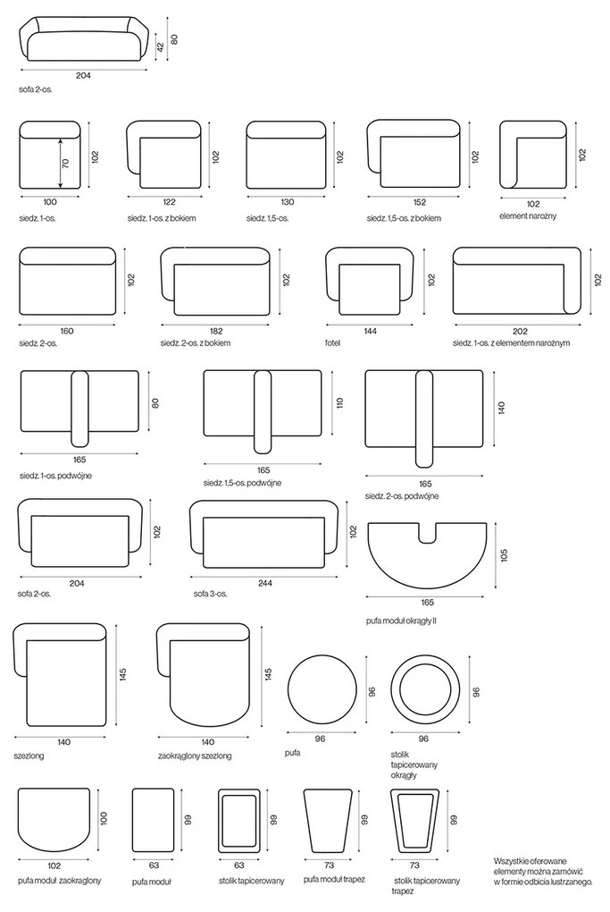 Krémová, Dvoumístná pohovka PIAVE, 204 cm