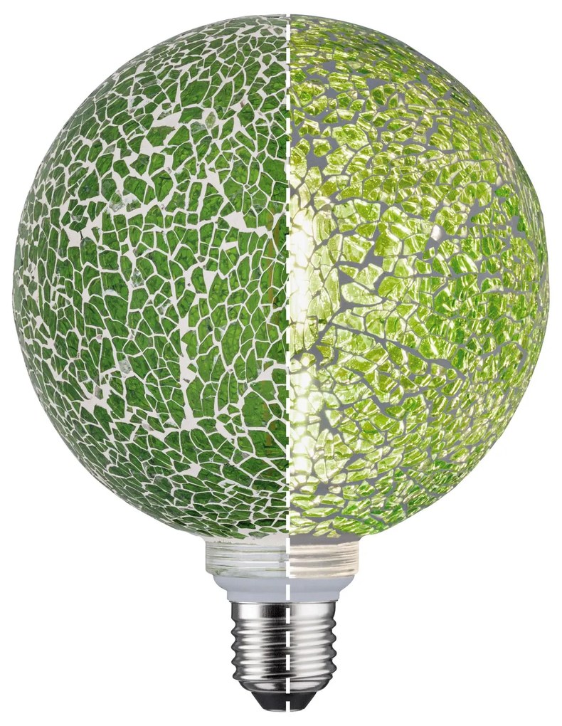 Paulmann 28747 LED žárovka se zelenou mozaikou, 5W LED E27 stmívatelná, výška 17cm