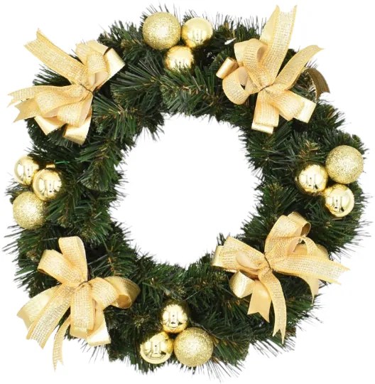 Adventní věnec Zlatý 25cm
