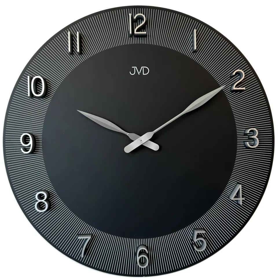JVD Obrovské černé velké designové hodiny JVD HC501.2
