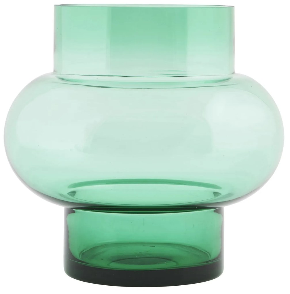 House Doctor Váza Forms Verde, zelená barva, sklo