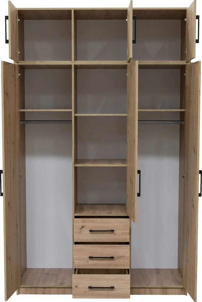 STO Šatní skříň KOS D3 149 cm, Dub Artisan