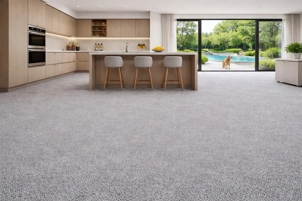 Lano, Metrážový koberec Aura 830, na míru, šíře 4m,5m, šedá, ab (mřížka), chodba / předsíň