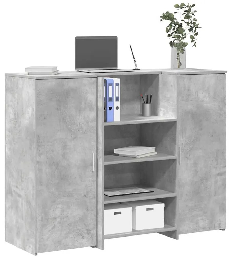 Recepční stůl betonově šedý 135x50x103,5 cm kompozitní dřevo 3324190