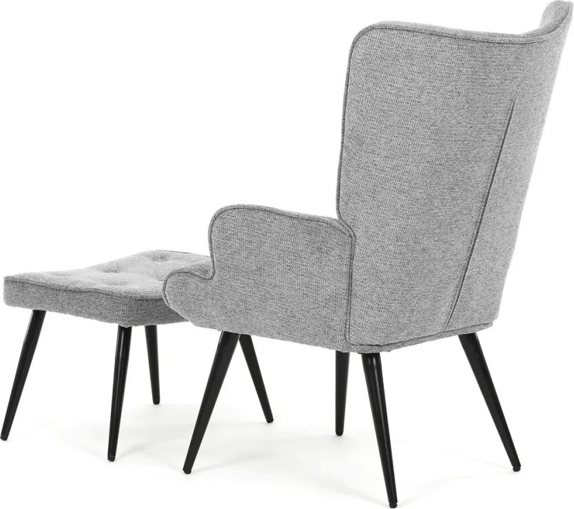 Relaxační křeslo, šedá, sametová látka, AK-303 GREY2