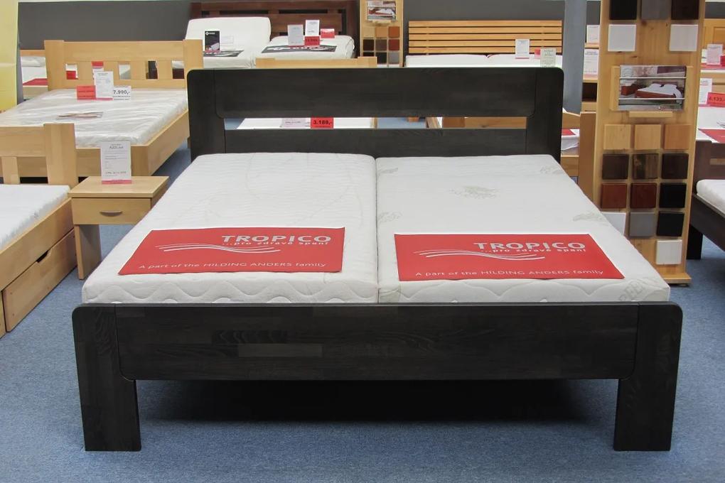 Buková postel Roma - zvýšená   ,  140x200 cm