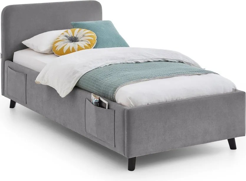 Šedá dětská postel s úložným prostorem s roštem 90x200 cm Cosy – Meise Möbel