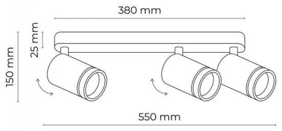 Bodové svítidlo JET 3xGU10/10W/230V černá