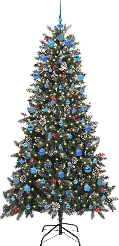 Umělý vánoční stromeček Zelená 210 cm PVC, plast a ocel 3395899