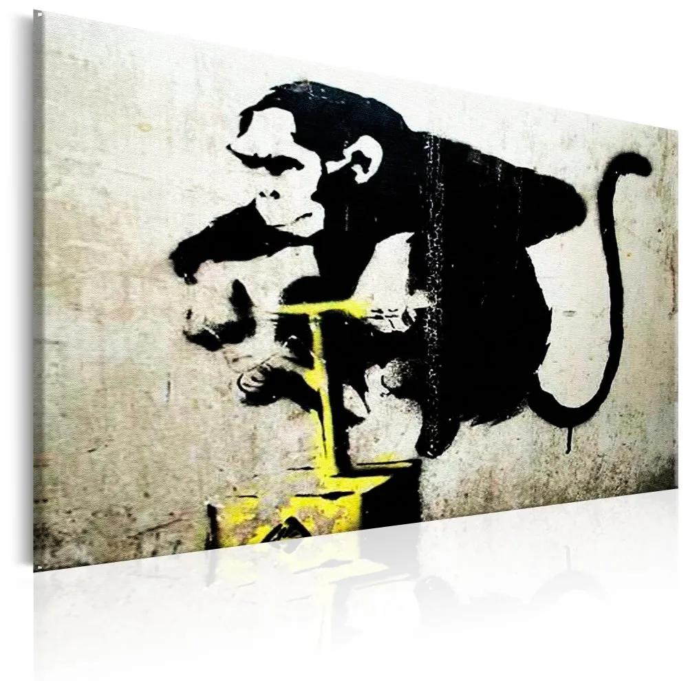 Obraz na plátně Bimago - Monkey Detonator by Banksy 120x80 cm