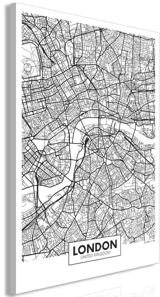 Obraz - Map of London (1 Part) Vertical
