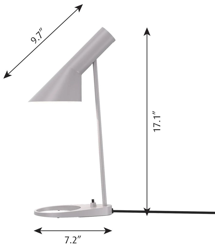 Louis Poulsen AJ Mini stolní lampa, světle šedá