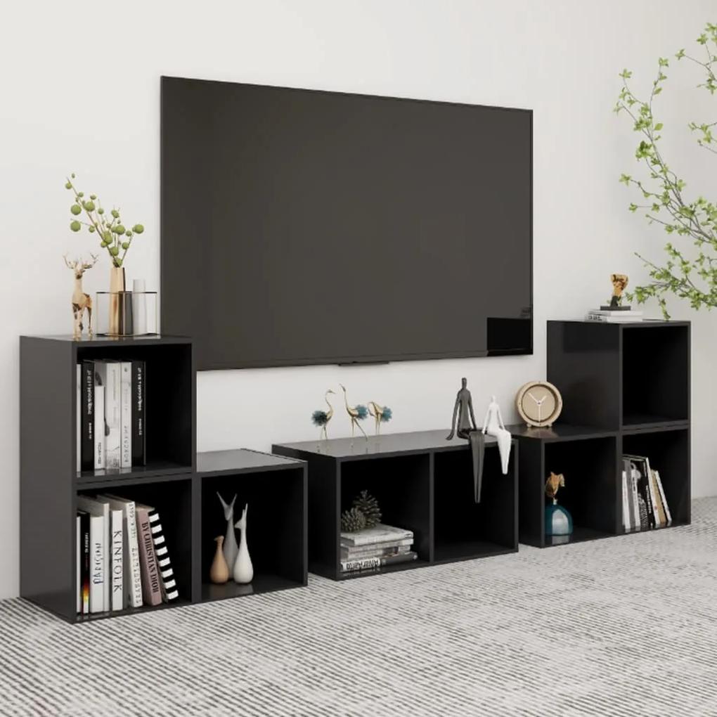 vidaXL 6dílný set TV skříněk šedý kompozitní dřevo