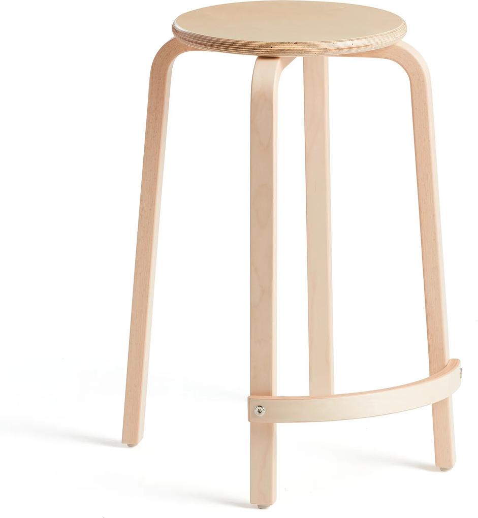 AJ Produkty Dřevěná stolička Nemo, V 630 mm, bříza, vnější opěrka | BIANO