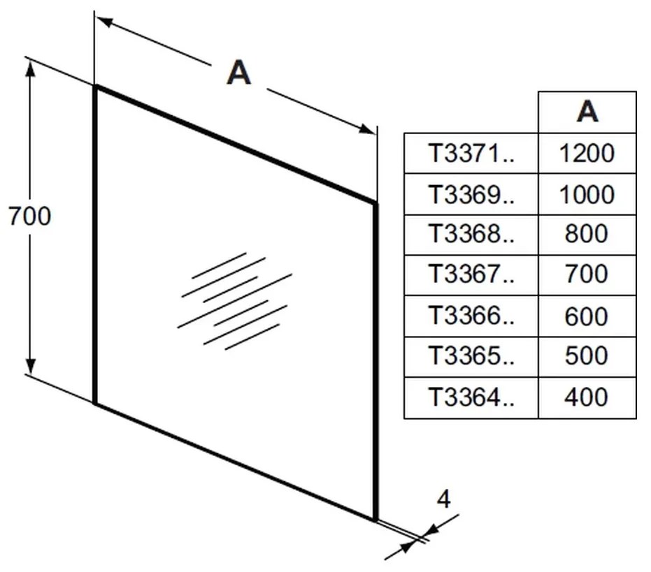 Ideal Standard Mirror &amp; Light - Zrcadlo 800 mm, T3368BH