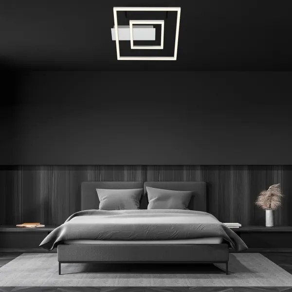 Briloner - LED Stropní svítidlo FRAME LED/22W/230V 3000K 30x32 cm matný chrom
