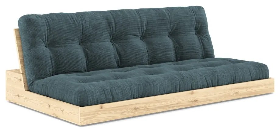 Modrá manšestrová rozkládací pohovka 196 cm Base – Karup Design