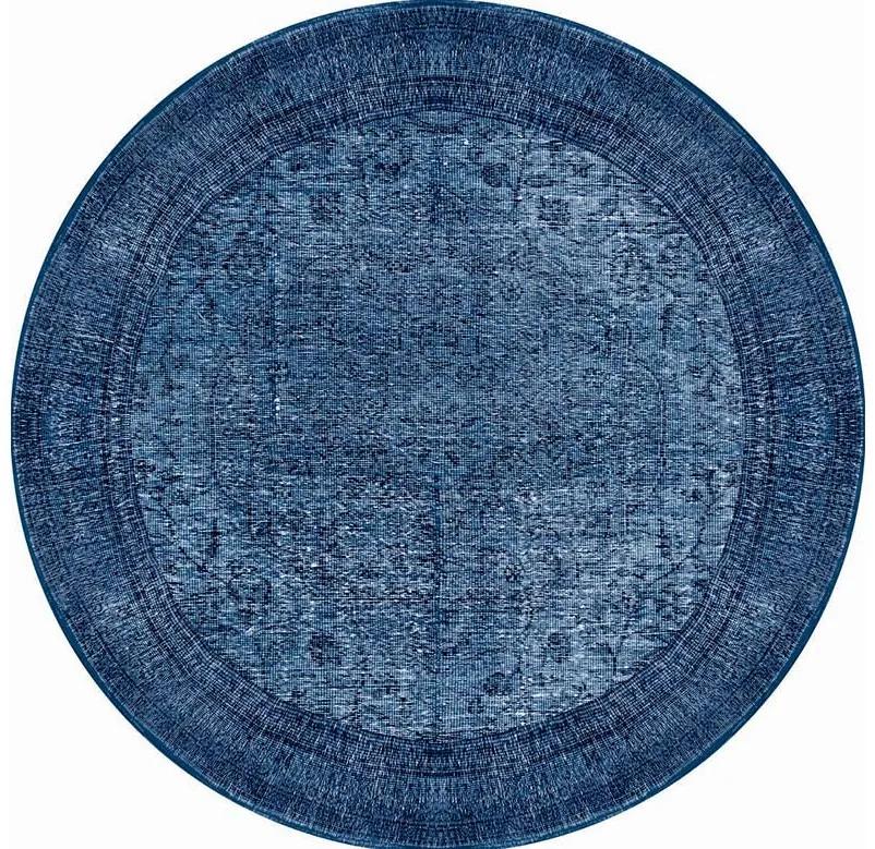 Conceptum Hypnose Kusový koberec Dorian Chenille - Dark Blue AL 138, Vícebarevná Rozměr koberce: 150 cm KRUH