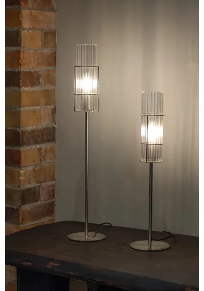 Markslöjd 108557 - Stolní lampa TUBO 1xE14/40W/230V 50 cm lesklý chrom/čirá
