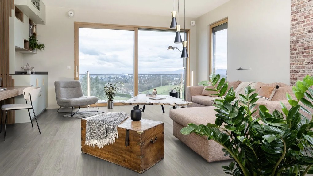 PVC podlaha - lino GERFLOR LOFTEX 2169 Boutic Light Grey - šedé dřevo ŠÍŘKA: 4 m