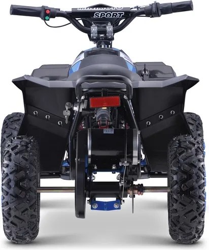 Ramiz Čtyřkolka na baterie E-STAR modrá 35 km/h + motor 1000W + nafukovací kola + nastavení sedadla