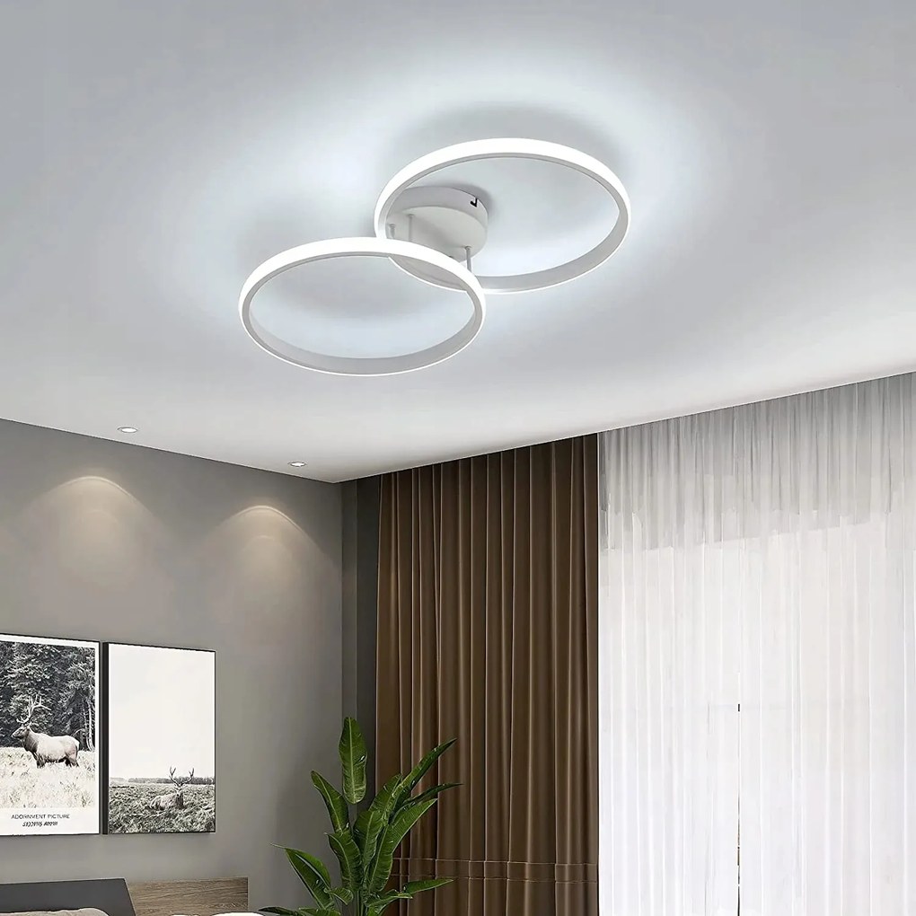 Lampa Sufitowa Plafon Led Ring Biala Nowoczesne Wiszaca Do Salonu 42W 6500K