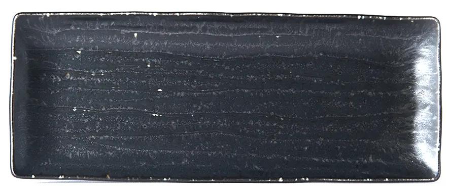 Made in Japan (MIJ) Ibushi Black Obdélníkový Talíř 28 x 11 cm