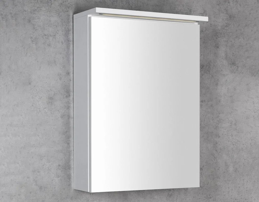 Aqualine Aqualine, KAWA STRIP Galerka s LED osvětlením 90x70x22cm, bílá, WGL90S