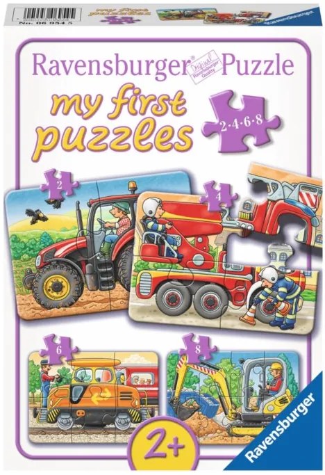 Ravensburger moje první puzzle dopravní stroje 4v1 (2,4,6,8 dílků)