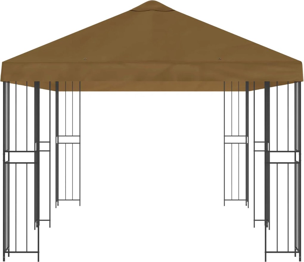 Zahradní altán 6 x 3 m Taupe Polyester a ocel 190 gsm 3375987
