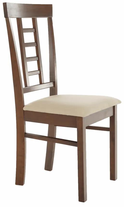 Jídelní židle, ořech / béžová, OLEG NEW