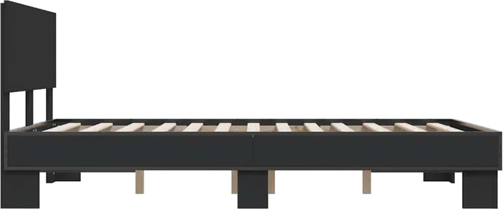 Rám postele černý 120 x 200 cm kompozitní dřevo a kov 3280197