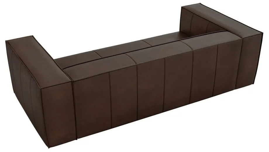 Tmavě hnědá kožená pohovka 227 cm Madame – Windsor & Co Sofas